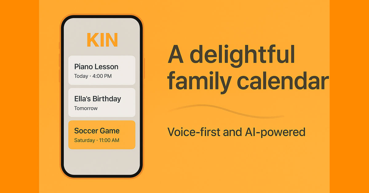 KIN: Shared Family Calendar App